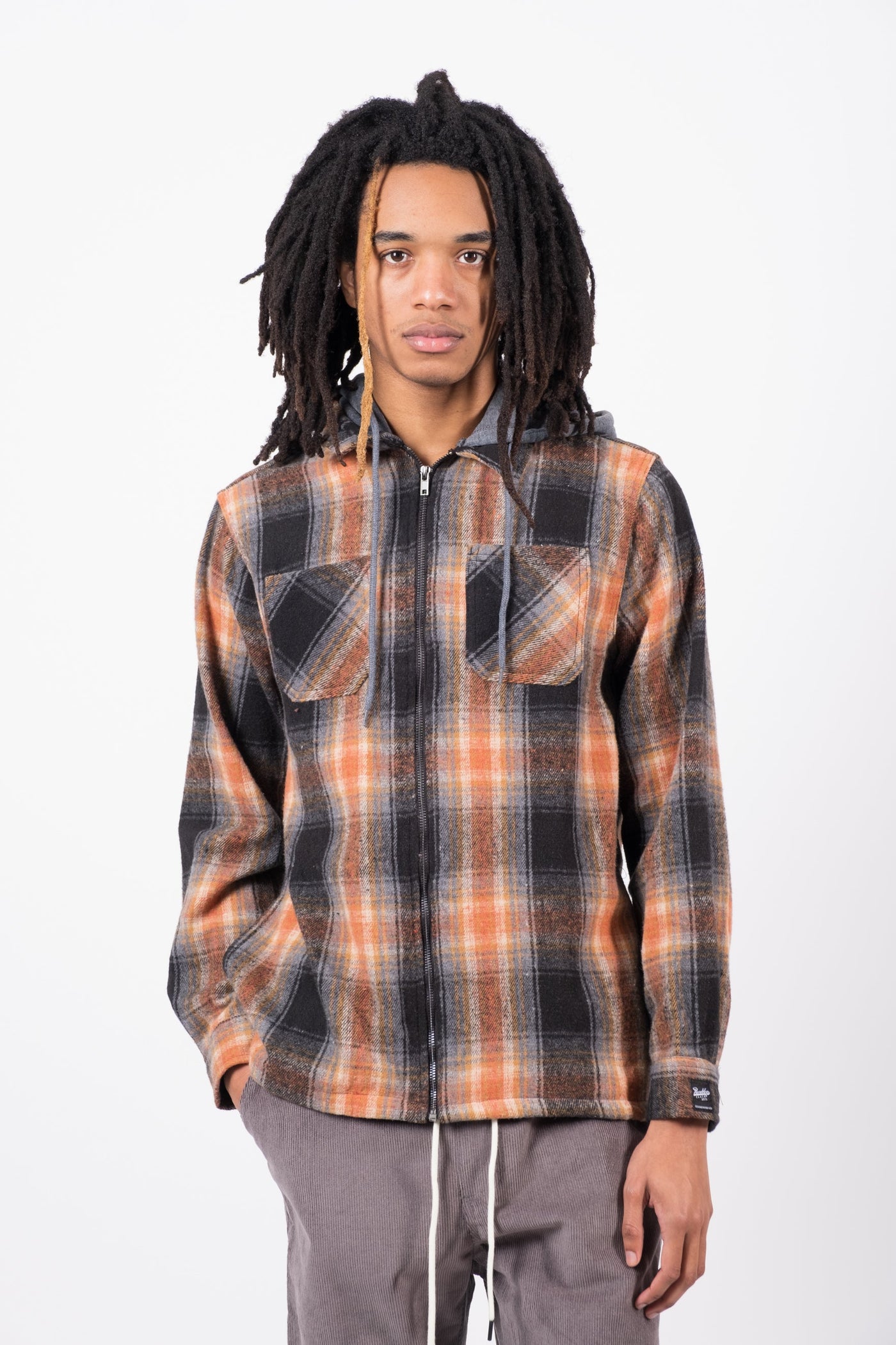 Flannel Hooded Zip Shacket | Workwear Styles | Brooklyn Cloth