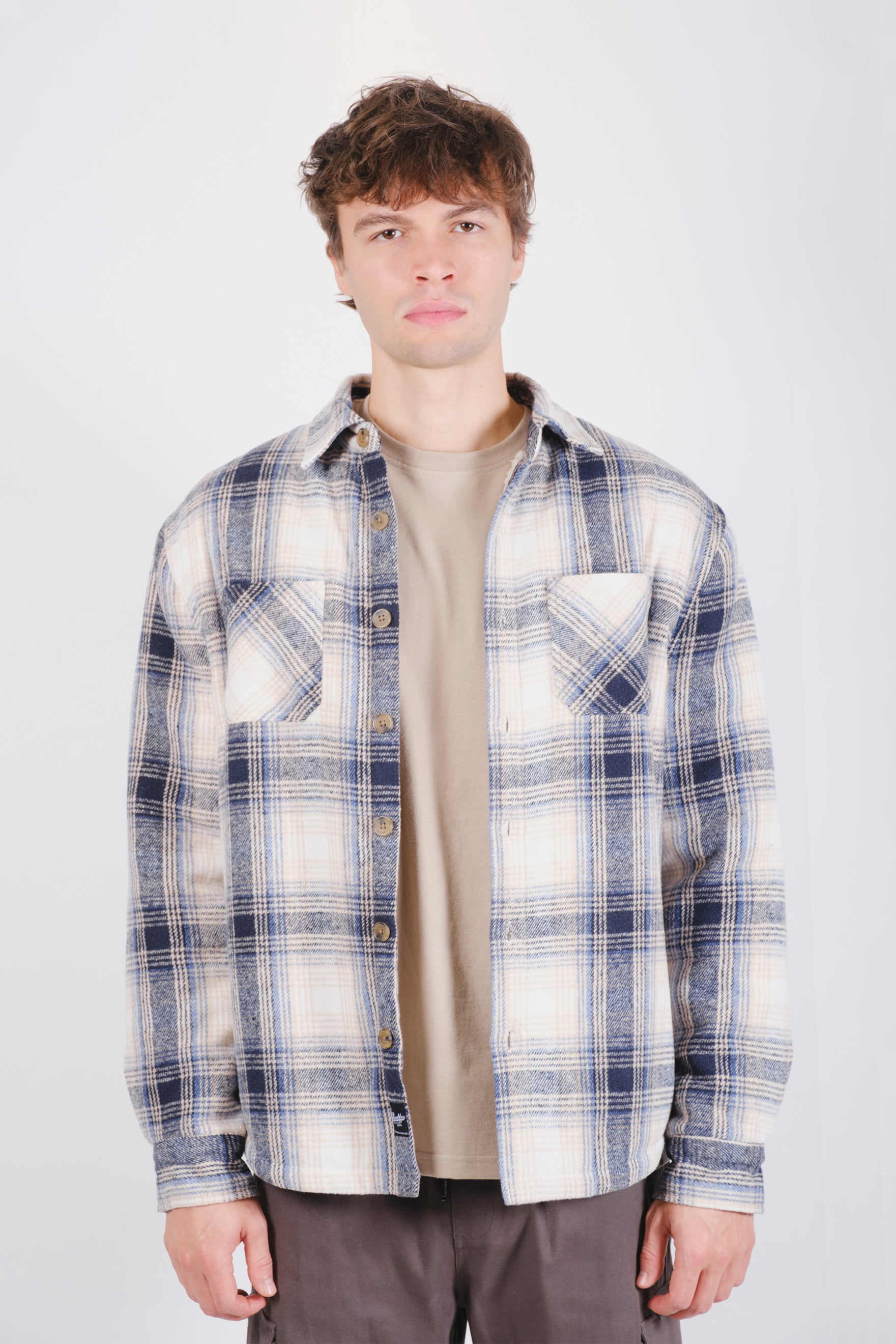 Sherpa Lined Flannel Shacket Brooklyn Cloth