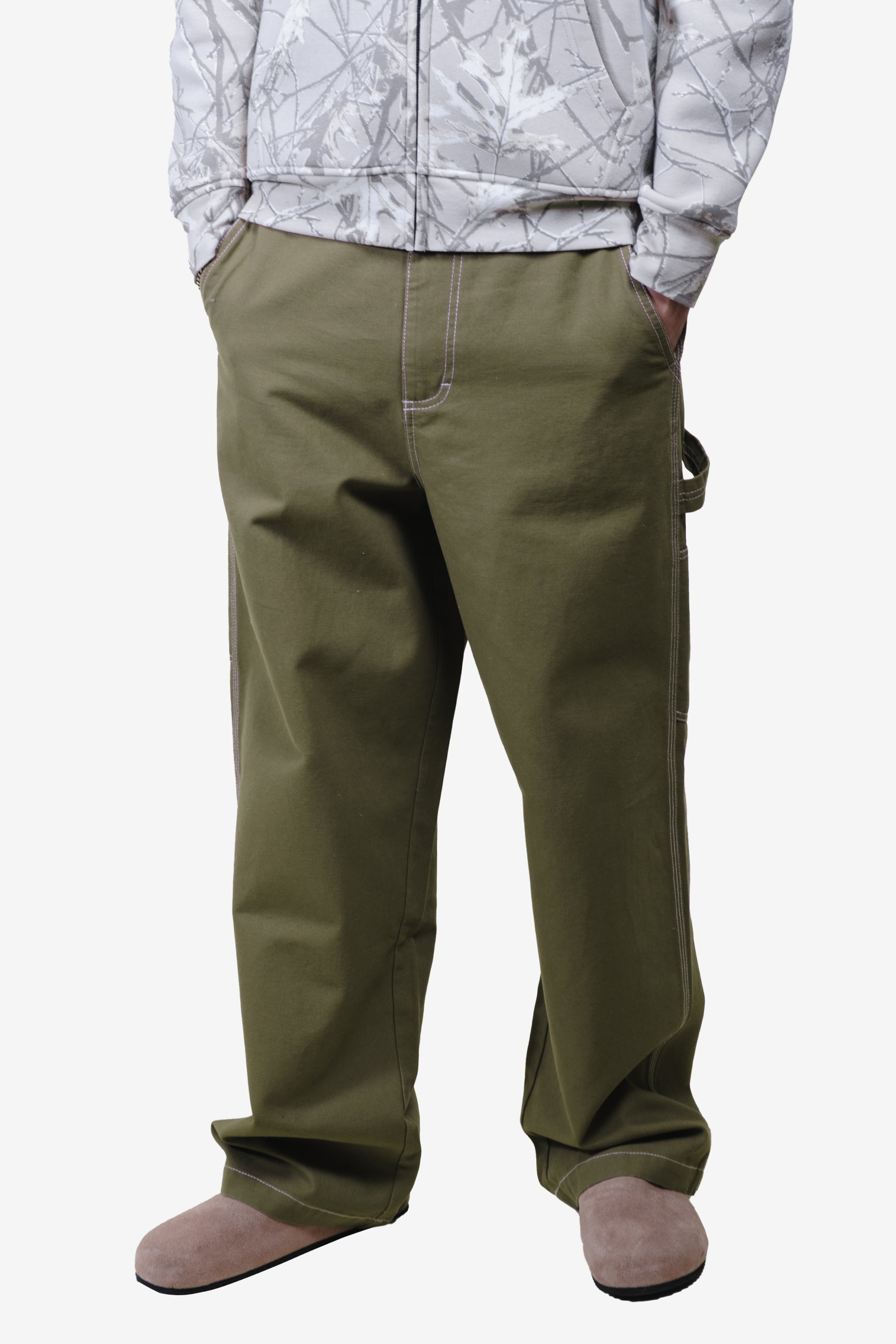 Back Elastic Waist Canvas Pant| Brooklyn Cloth